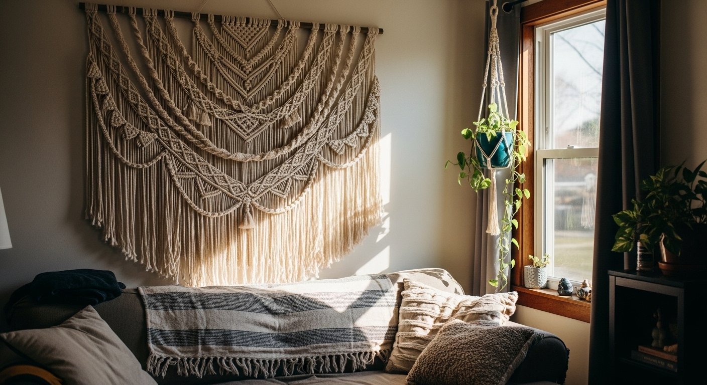 20 Easy DIY Macrame Decor Ideas That Feel Boho - Vibe Personal